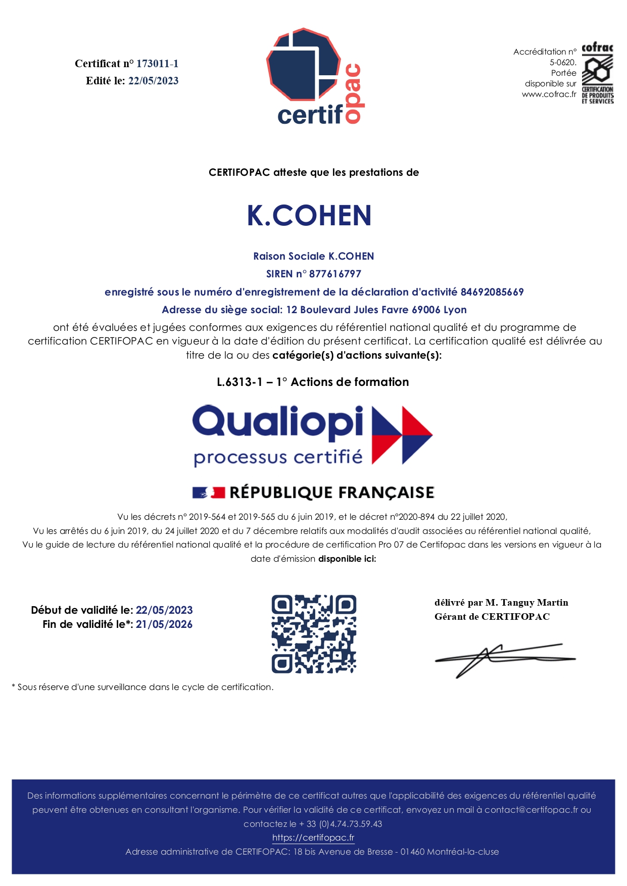 Certificat Qualiopi – Investis-toi